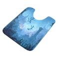 Bathroom Plush Absorbent Mat Combined U-Shaped Square Pad Bath Mat ...