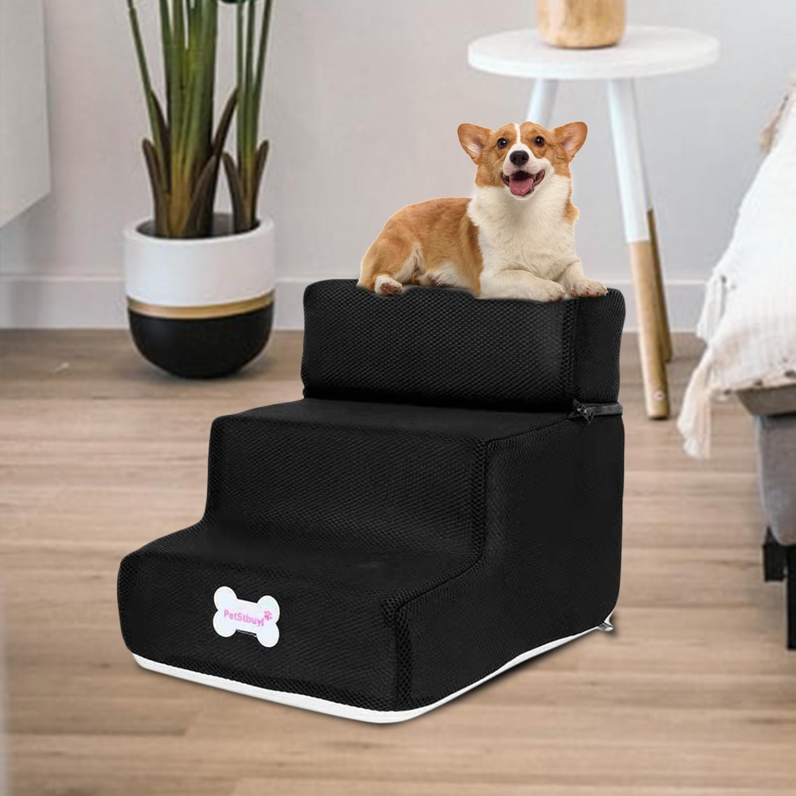 Dog Stairs Ladder 3 Tiers Small Dog House for Puppy Cat Pet Stairs Anti ...