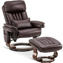 Free Shipping! Mcombo Recliner with Ottoman, Massager, 360° Swivel Wood ...