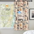 Cat and Paw Print Beige Pattern Blackout Curtains,Triple Weaved Fabric ...