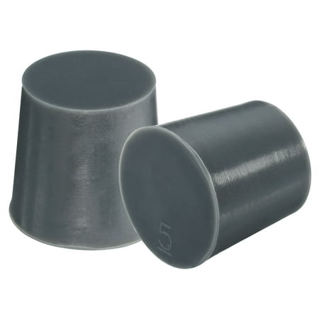 Uxcell Silicone Rubber Tapered Plug 23mm to 27mm Solid Gray for Powder ...