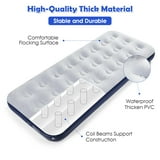 QDH Camping Air Mattress Inflatable Air Bed Flocked Surface Travel Bed ...