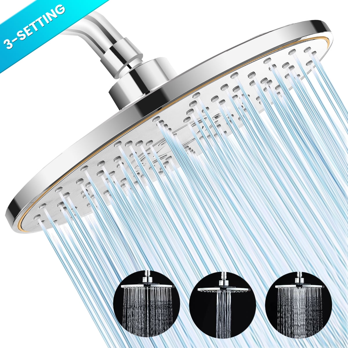 8 Inch Rainfall Shower Head Rain Shower Head Luxury High Pressure High