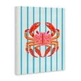 Stupell Industries Bright Crab on Stripes Canvas Wall Art, design by ...