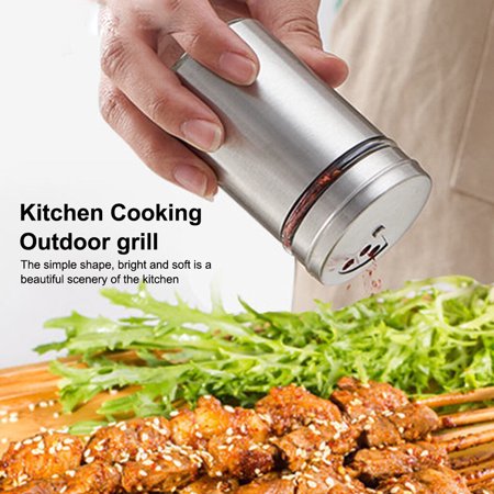 Spice Shaker Stainless Steel Pepper Seasoning Jar Cooking Container ...