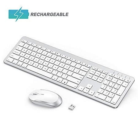 seenda Rechargeable Wireless Keyboard Mouse Combo Full Size Cordless ...