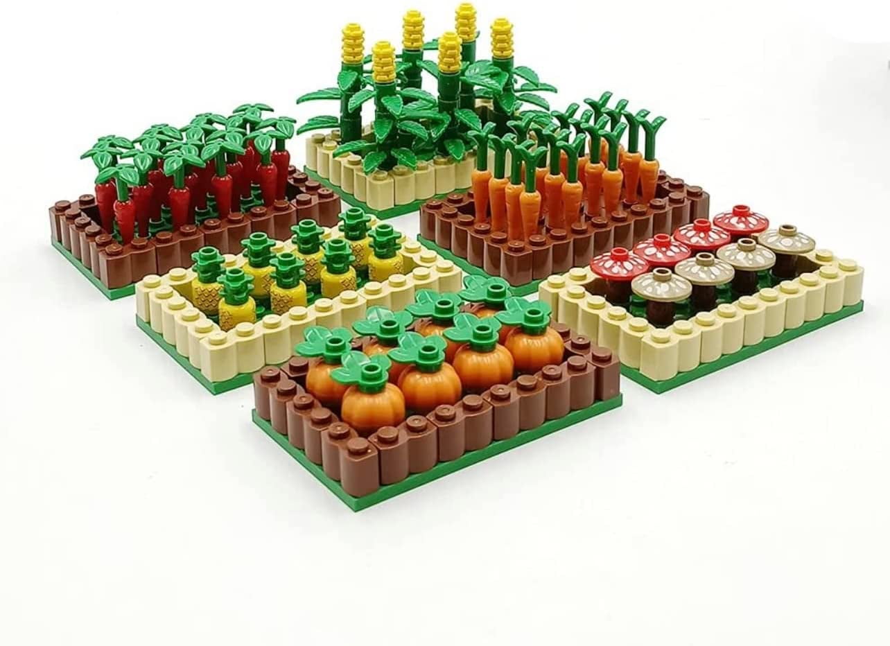 Bright Colorful Vegetable Garden Plot Building Blocks Toy Bricks Set ...