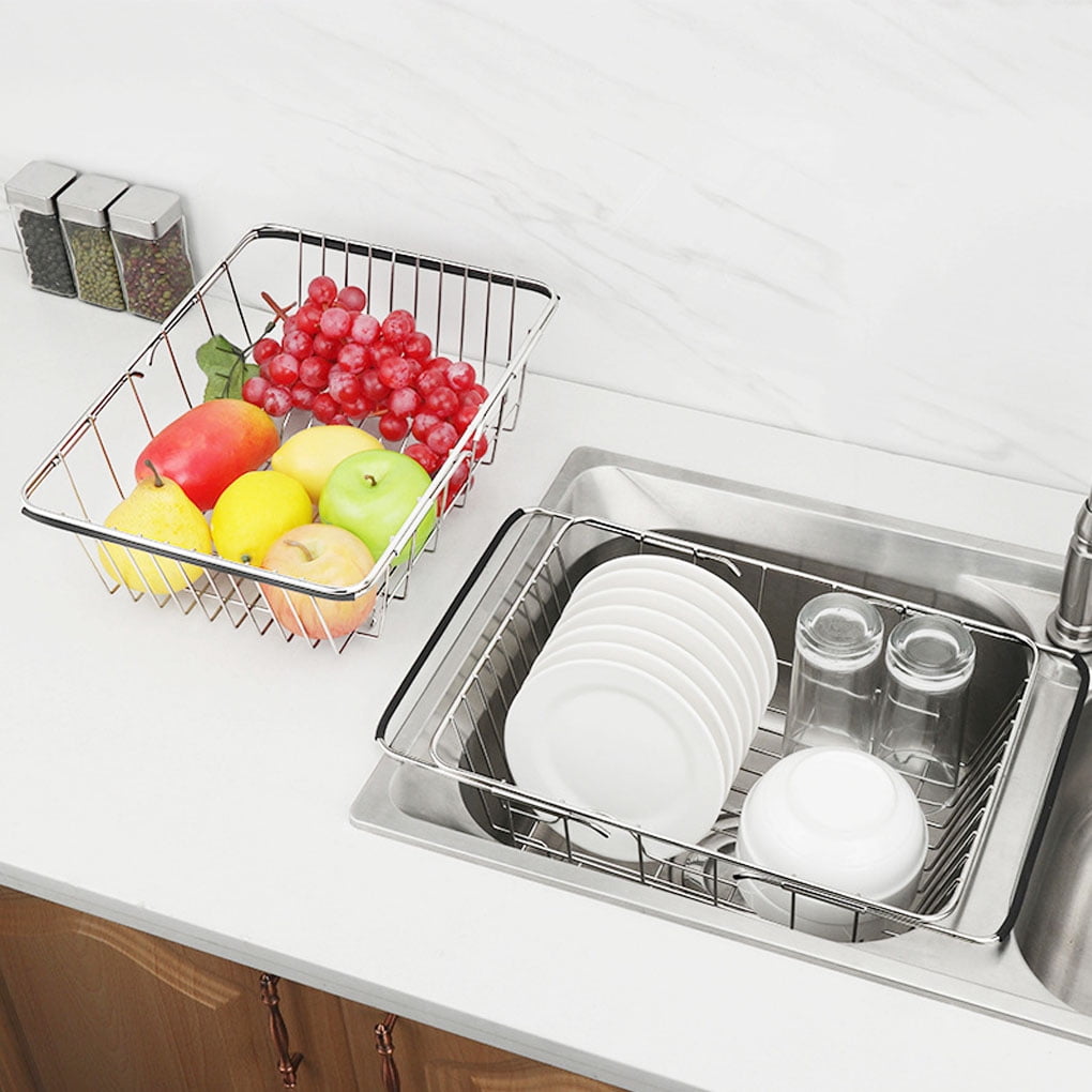 Booyoo Expandable Dish Drying Rack,Stainless Steel Over Sink Dish Rack ... Booyoo Expandable Dish Drying Rack,Stainless Steel Over Sink Dish Rack ...