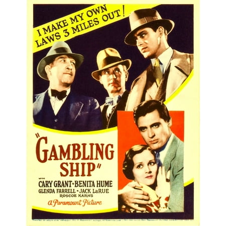 Gambling Ship Top From Left: Jack La Rue Roscoe Karns Cary Grant Bottom ...