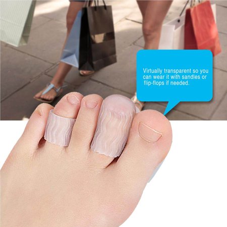10 Pieces Toe Tubes Sleeves Flexible Compression Good Fitmeent Toe ...