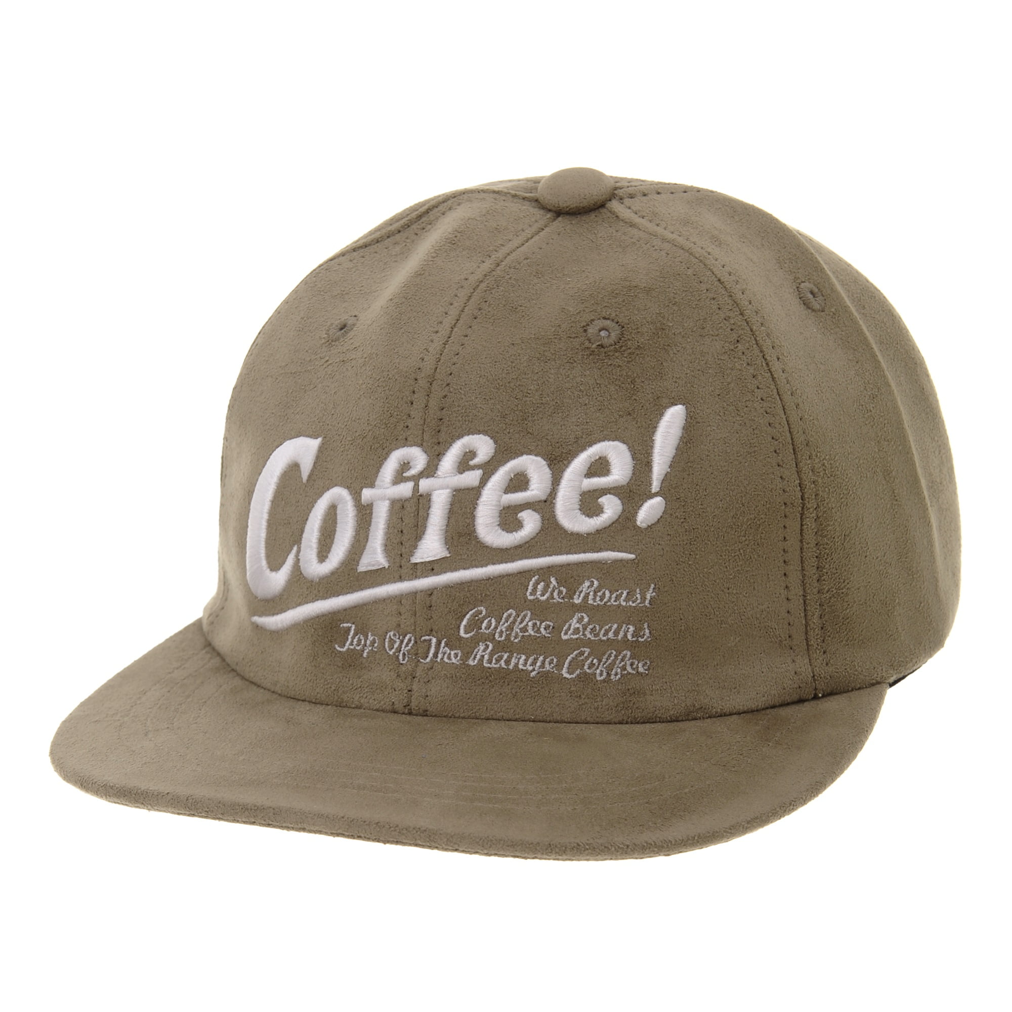WITHMOONS Snapback Hat Suede Coffee Embroidery Baseball Cap KR2759 ...