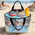 Black Branches Beach Bag for Women, Large Breathable Mesh Beach Tote ...