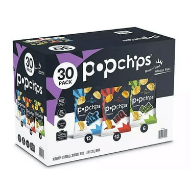 Popchips Potato Chips, Variety Pack, 0.8 oz, 30 ct - Walmart.com