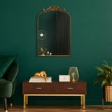 20" x 30" Filigree Arch Metal Wall Mirror Decor in Gold - Walmart.com