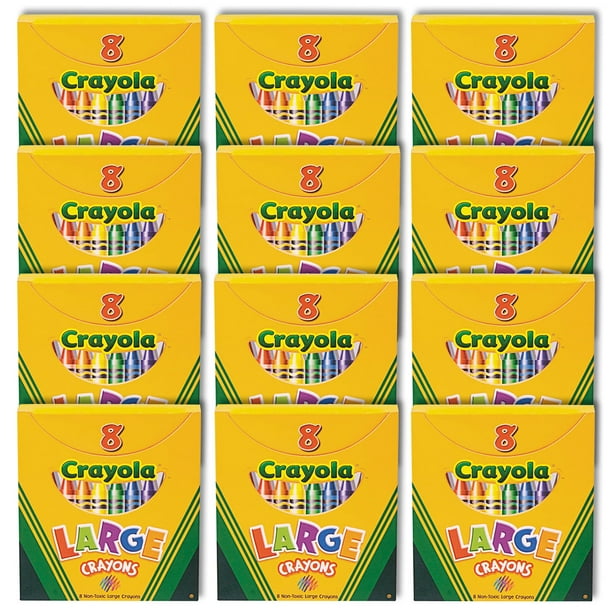 Crayola Large 8-Count Crayon Classpack - 12 Boxes - Walmart.com ...