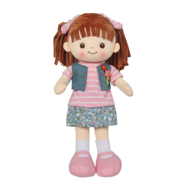 Muñeca De Trapo y Tela Lorena Color Rosa Playera A Rayas Linzy Toys 40 ...