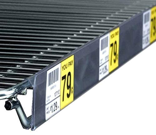 1.25" H Wire Shelf Label Holding Channel, Metro or Nexel Ticket UPC ...