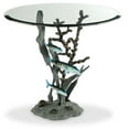 SPI Home Cast Aluminum Barracuda Glass Top End Table - Walmart.com