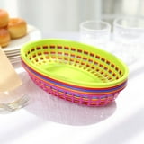Balsa Circle Oval Plastic Food Baskets 9.5x6, 50 Wax Liners, Party ...