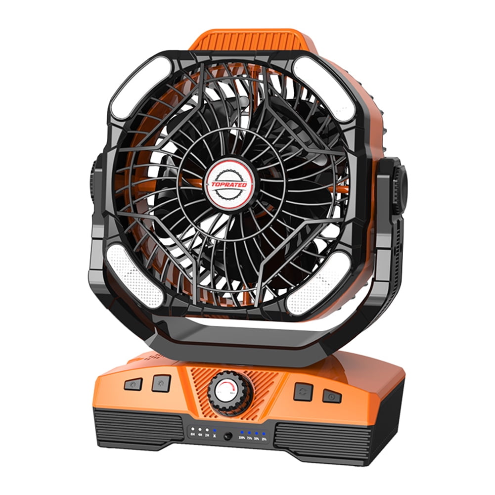 Ventilador Camping Con Linterna LED Ventilador Portátil Recargable Con ...