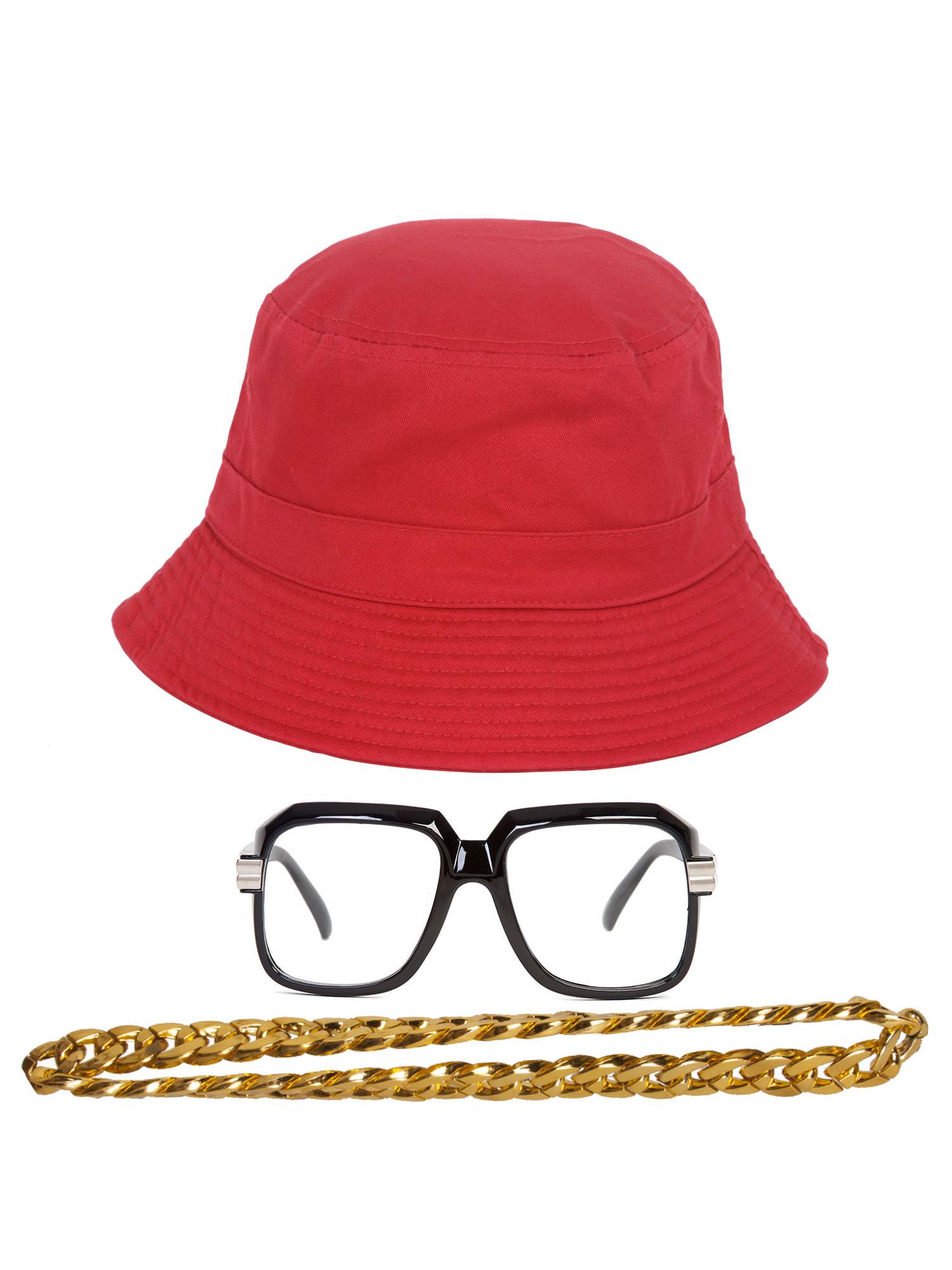 90s Hip Hop Gold Chain Costume Kit Bucket Hat Sunglass Gold Chain 90s-hip-hop-gold-chain-costume-kit-bucket-hat-sunglass-gold-chain