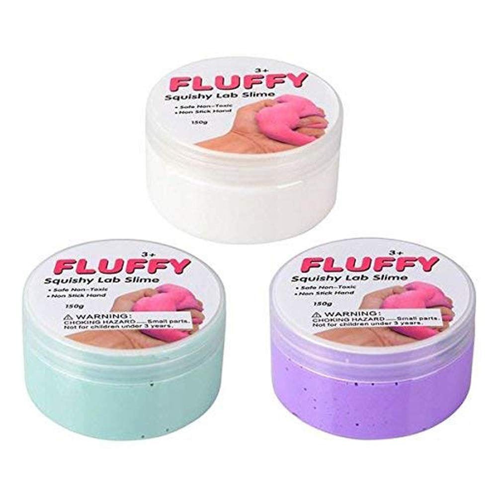 Kicko Squish Fluffy Slime Super Soft Mud - 3.5 Inch Toys for Kids - 3 ...