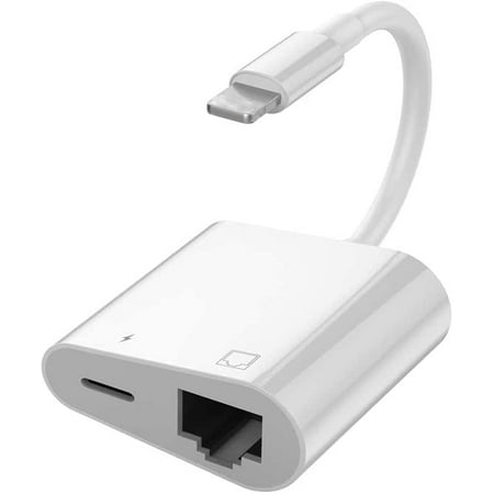 Lightning to Ethernet Adapter,[Apple MFi Certified] 2 in 1 RJ45 ...