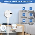 Outlet Extender with USB Ports, 3 AC Sockets, 18.5-26.4 in Retractable ...