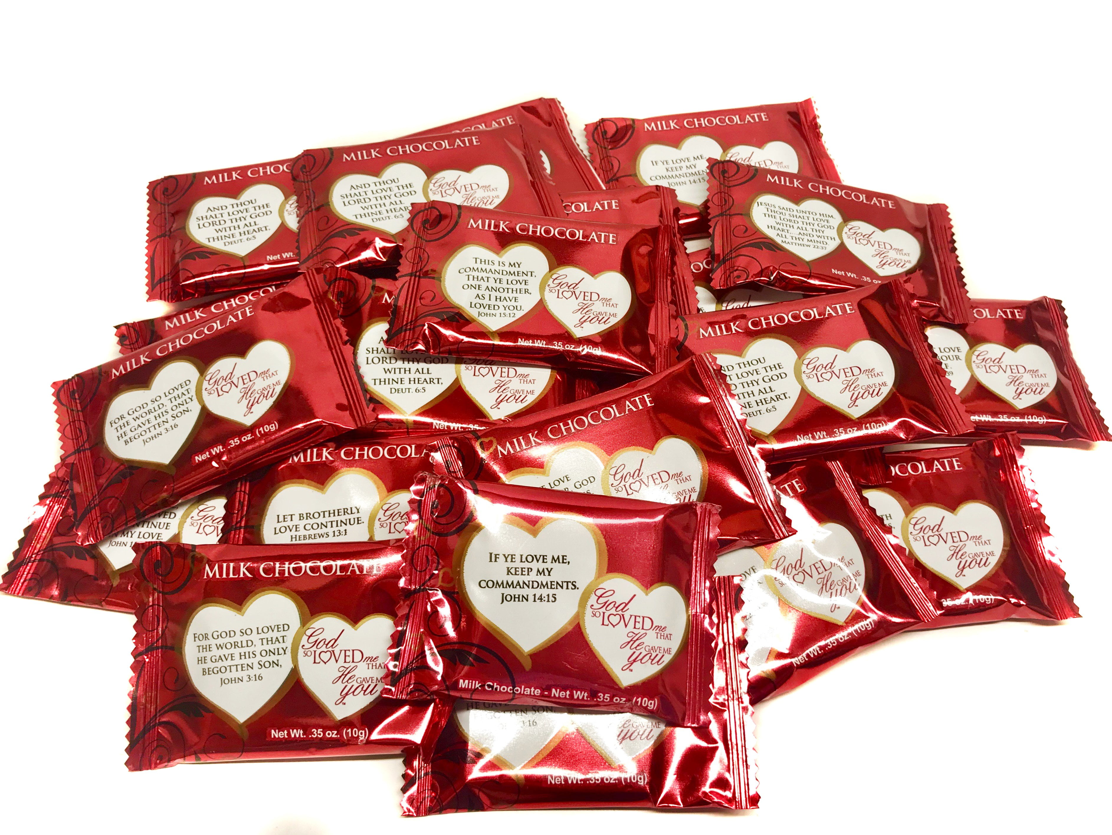 Scripture Candy, God So Loved Me Milk Chocolate Bags (3 Count ...