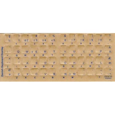 Dutch Keyboard Stickers - Labels - Overlays with Blue Characters for ...