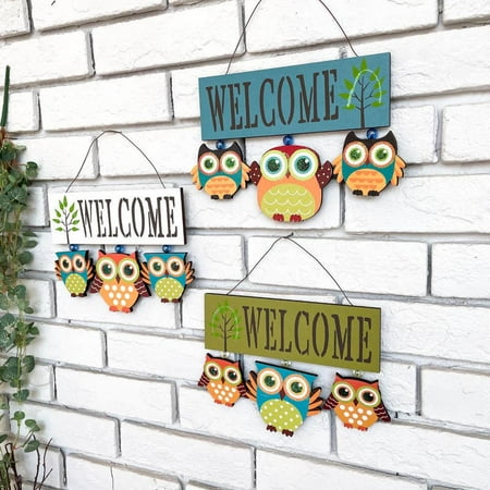 Owl Welcome Sign Door Sign Wall Hanging Welcome Sign Sign for Front ...