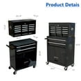 Rolling Tool Box with Wheels and Drawers, High Capacity Rolling Tool Chest with Large Storage ...