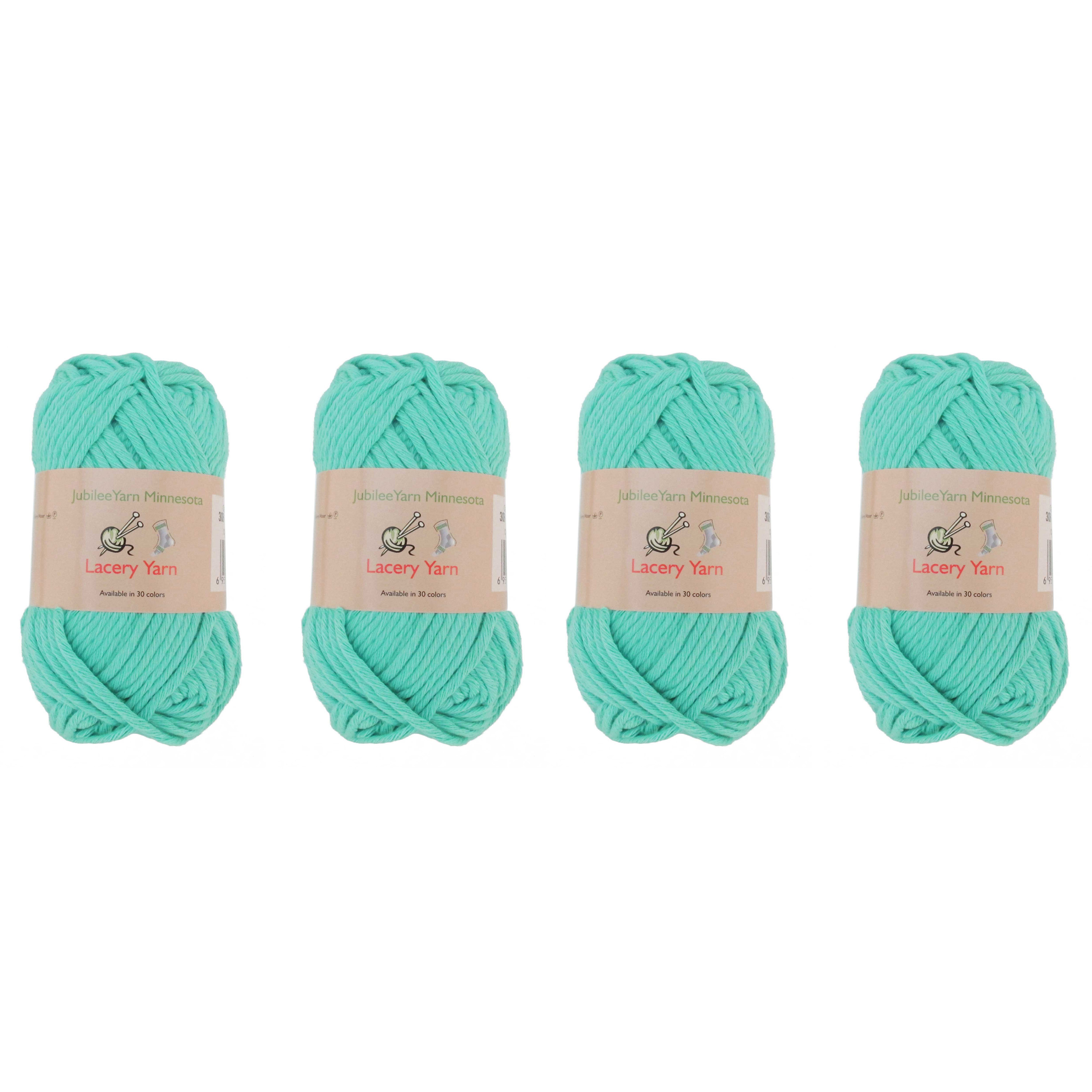 Bulky Weight Lacery Yarn 100g - 4 Skeins - 100% Cotton - Caribbean ...