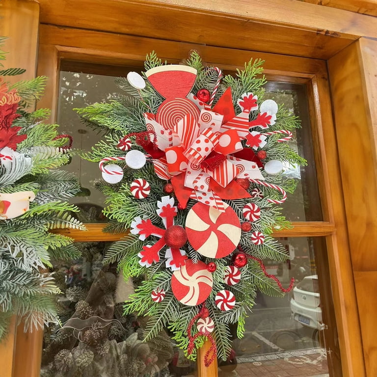 Candy Cane Door Decorations Glitzhome 20"H Wooden Christmas Candy Cane
