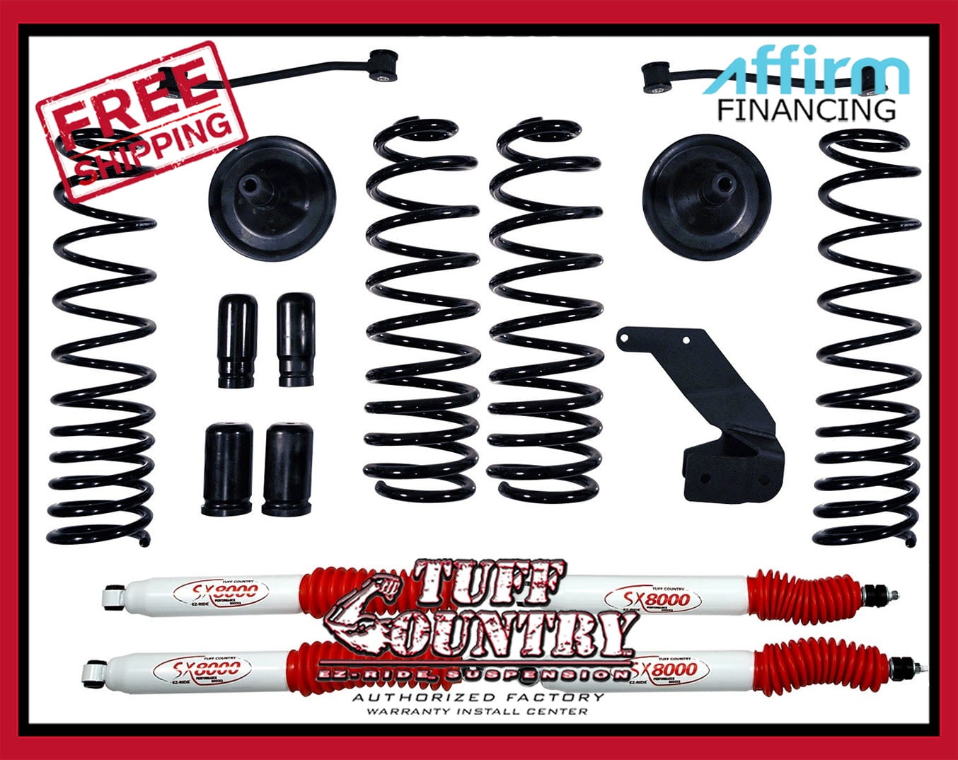 Tuff Country 43000KN 3" Lift Kit with SX8000 Shocks (2 Door) for Jeep ...