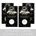 Distinctivs Graduation Party Game: Black and Gold Scratch Off Cards ...
