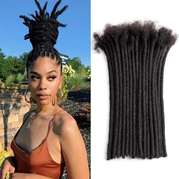 Teresa Small Extensiones de rastas de cabello 100% humano de 0,4 cm de ...
