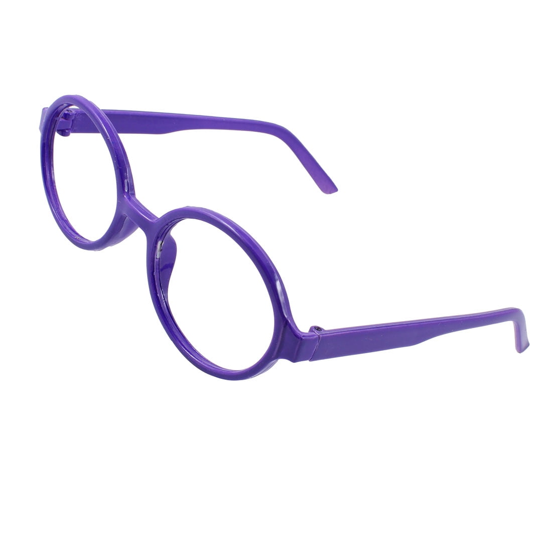 Purple Plastic Full Rimmed Ellipse Spectacles Glasses Eyeglasses Frame ...