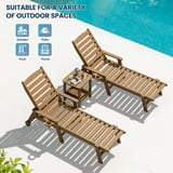 SERWALL Adirondack Outdoor Side Table, All Weather Use Double Layer ...