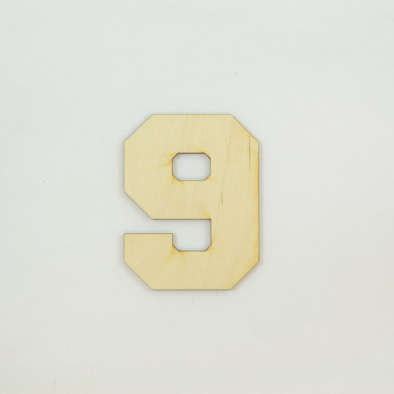 1 Pc, 8 Inch X 1/4 Inch Thick Collegiate Font Wood Numbers 9 Easy To ...