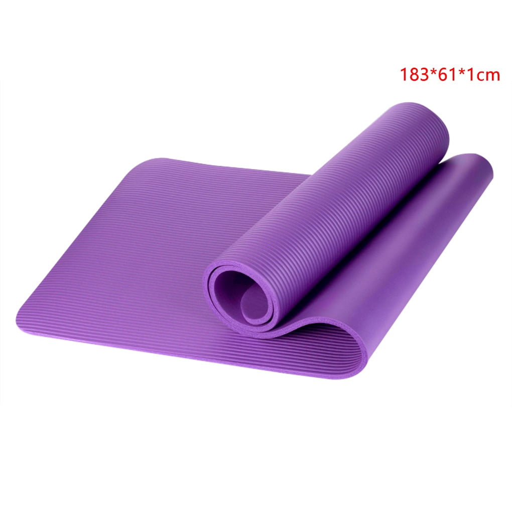 Yoga Fitness REEHUT Exercise Mat NBR Fitness Yoga Mat 12mm Extra Thick ...