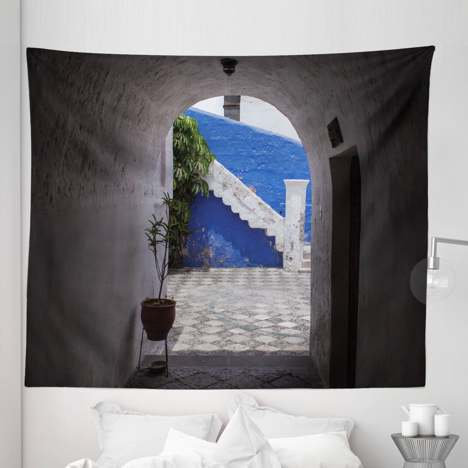 Spanish Tapestry, Arequipa Colorful Monastery Walls and Steps a View ...