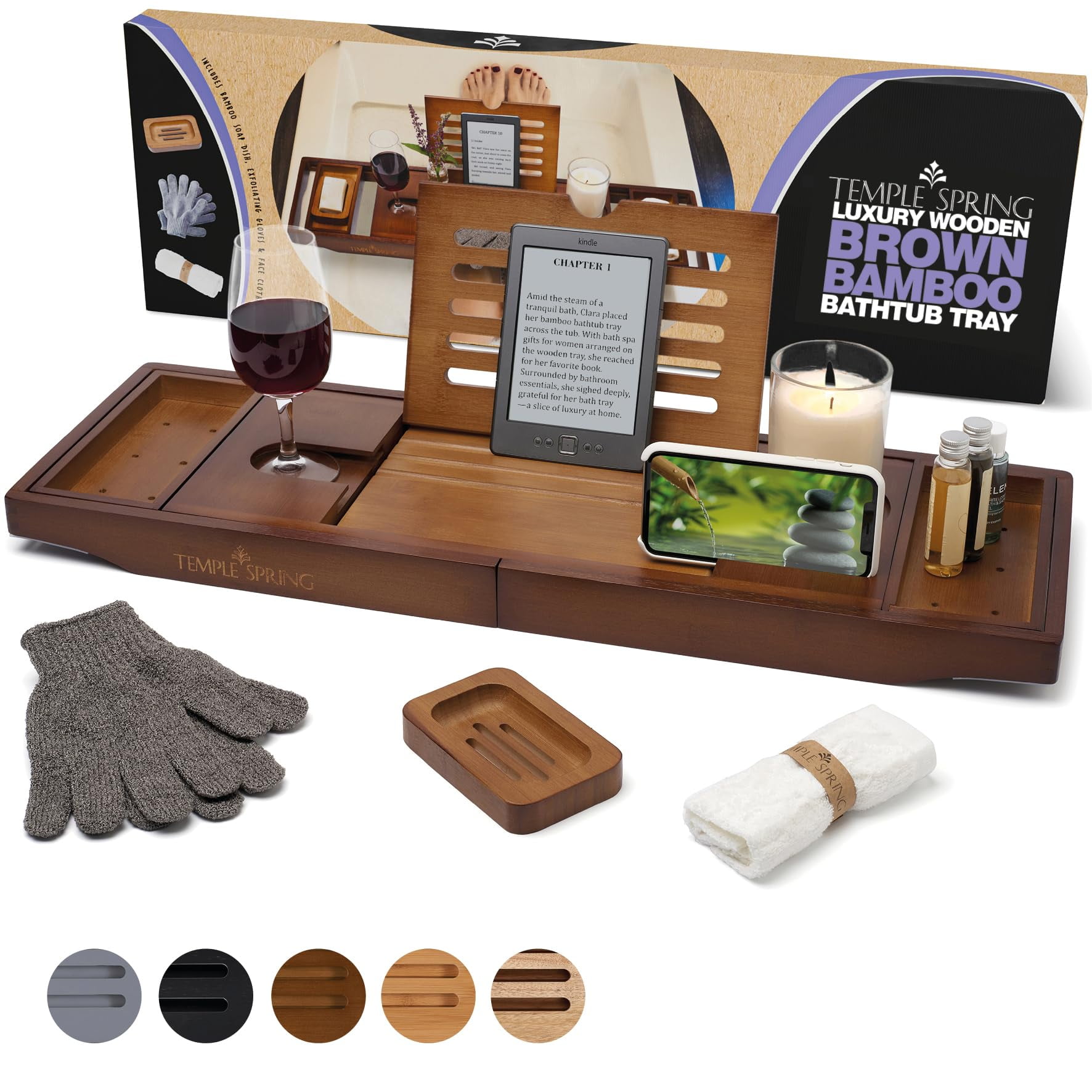 Click here for Temple Spring Wooden Bathtub Tray  Bamboo Bathroom... prices