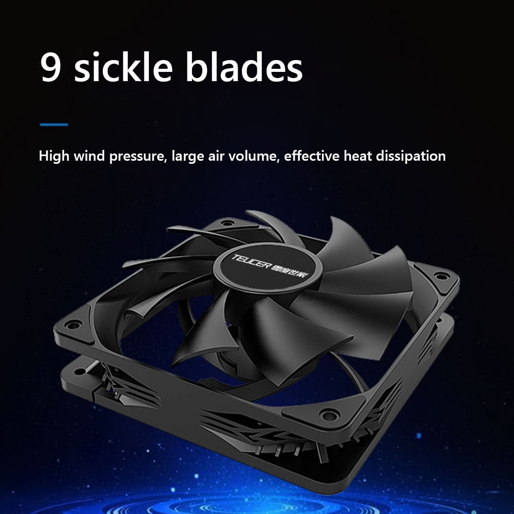 TEUCER CPU Cooler PWM 4Pin CPU Cooler Fan Hydraulic Bearing for Desktop ...