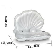 VEVOR Inflatable Seashell 550LB Giant Swimming Pool Float with Pump ...