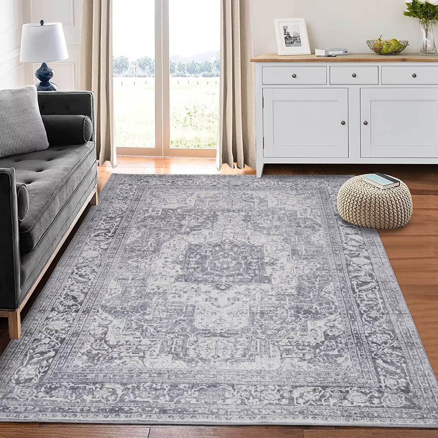 GlowSol 8'x10' Vintage Persian Area Rug Traditional Chic Abstract ...