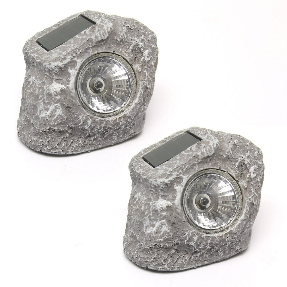 SUNSTONE Solar Rock Lights (2-Pack) - Walmart.com - Walmart.com