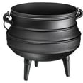 Bruntmor Pre-Seasoned Cast Iron Potjie Pot, 12.5 Qt, 3 Legs, Large, For ...