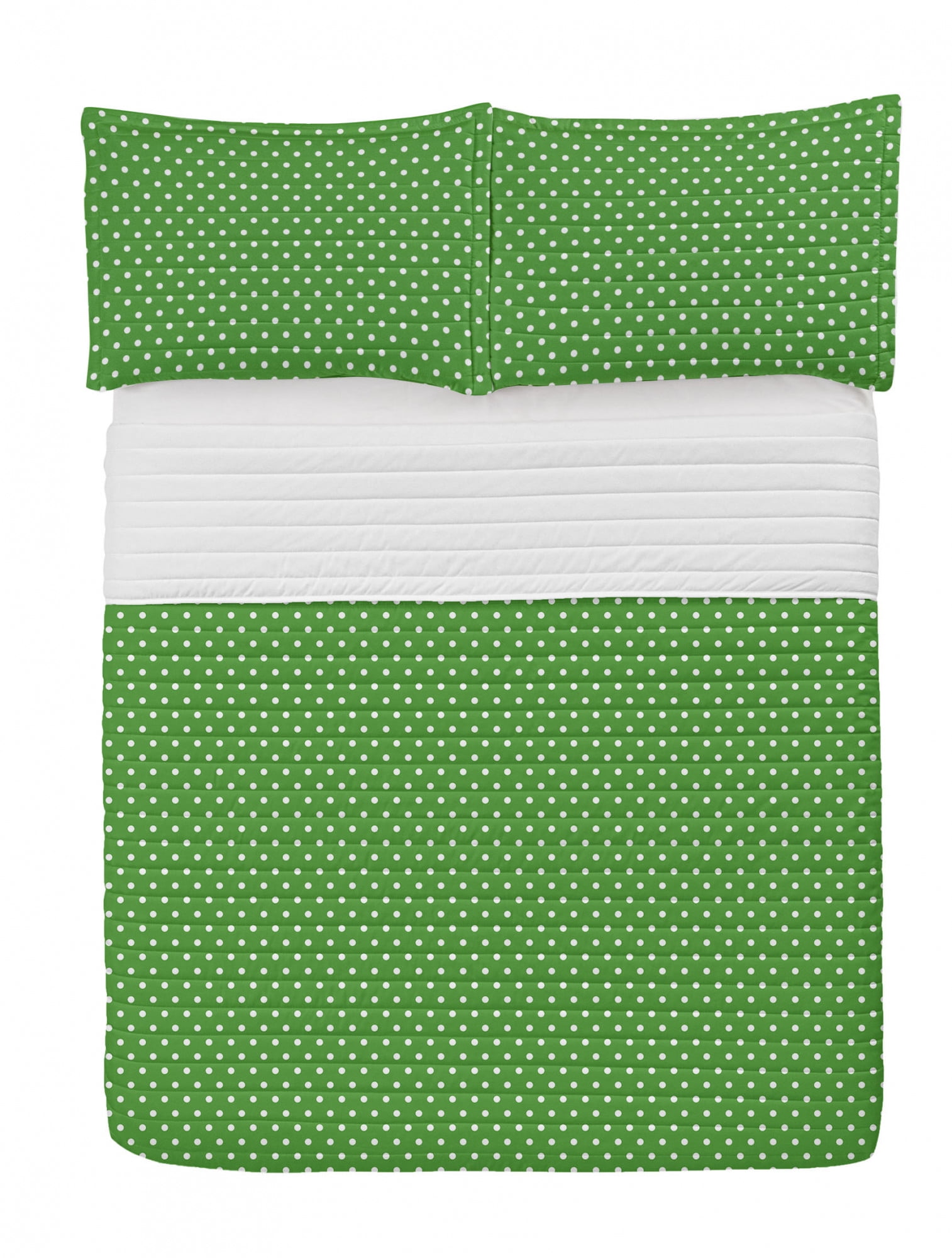 Polka Dot Microfiber Bedspread Set, Retro Traditional Colorful Repeated ...