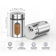 Adjustable Pour Hole Salt and Pepper Shakers Glass Metal Elegant for ...